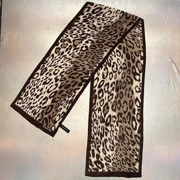 Jones New York | Accessories | Vintage Long Silk Cheetah Print Scarf ...